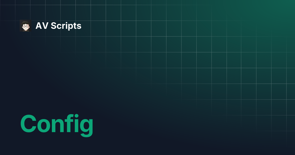 Config Av Scripts