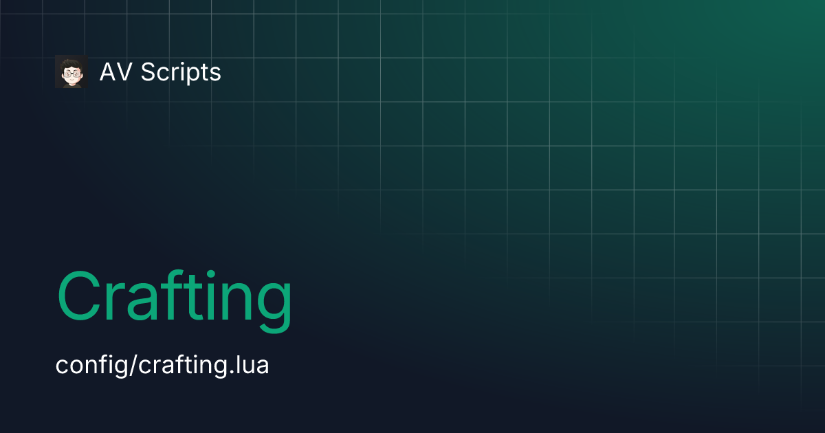 Crafting | AV Scripts