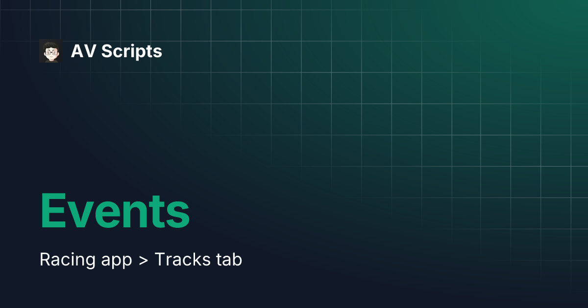 Events | AV Scripts